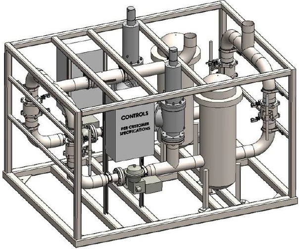 Utility Nitrogen Pressure Control and Filtration Bulk Gas Skid